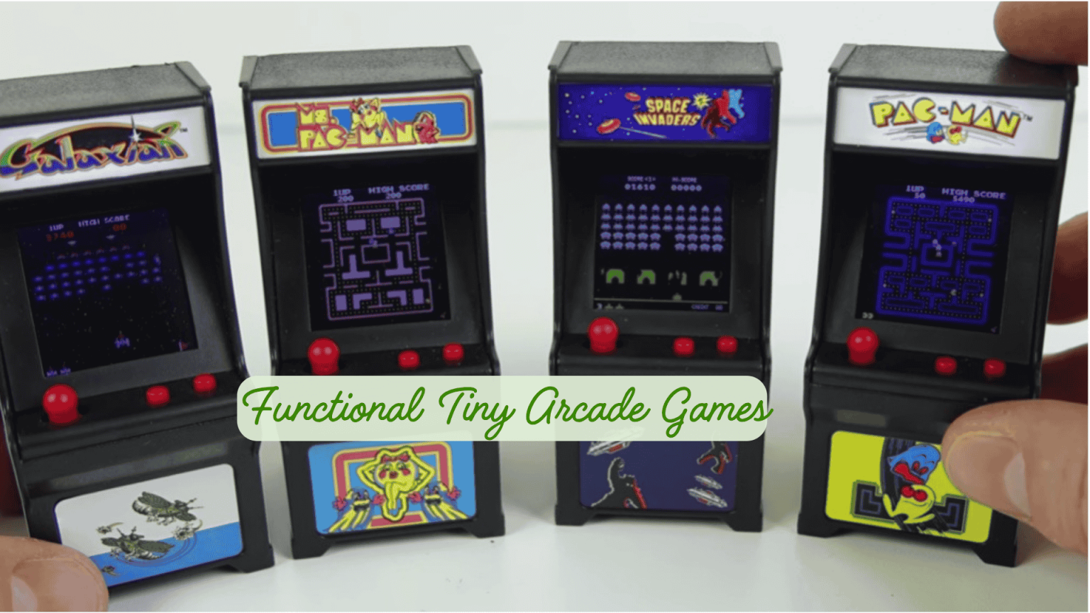 Functioning Tiny Arcade Games - Let's Play Mini Pacman and More!