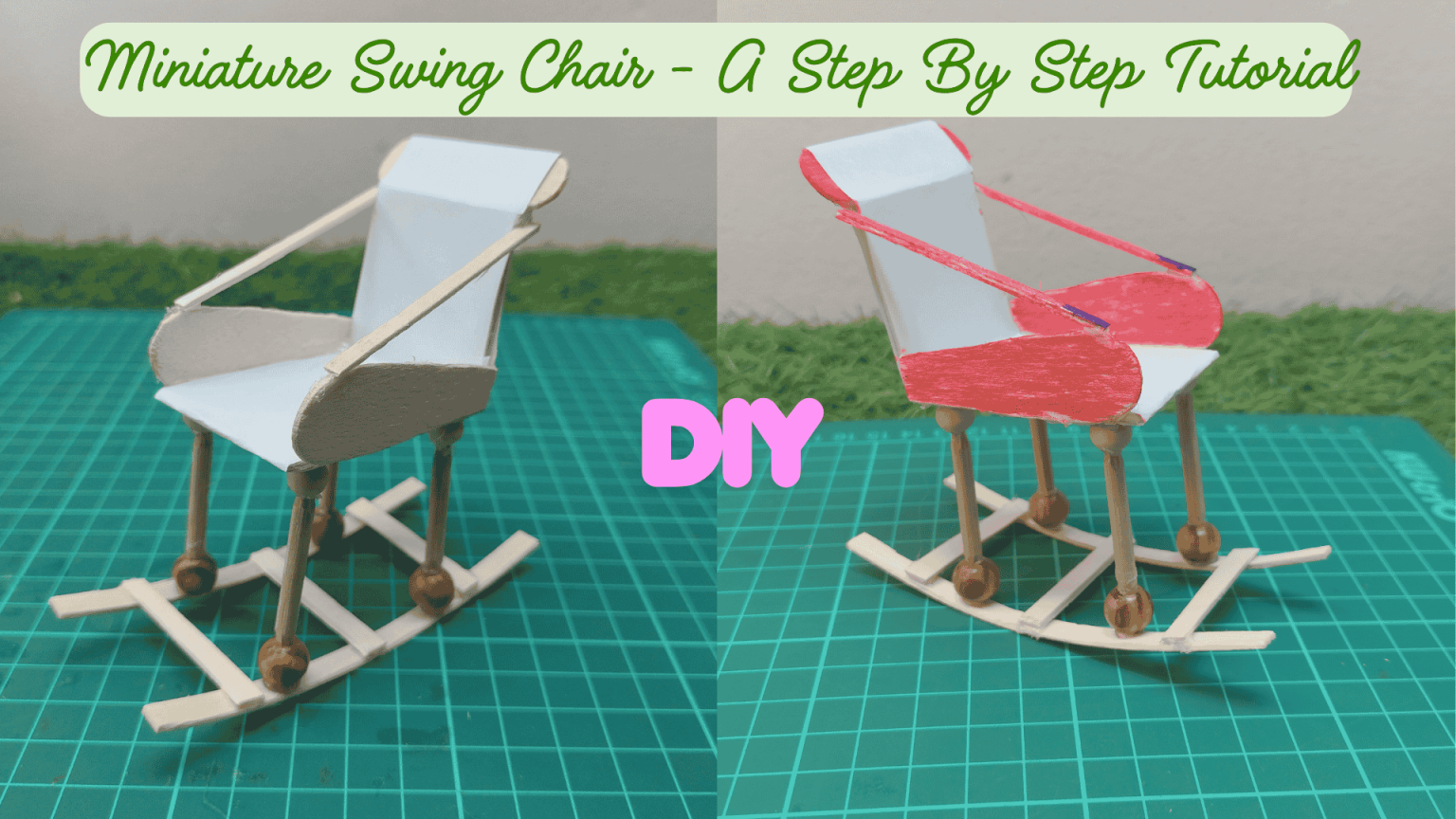 DIY Dollhouse Swing Chair Tutorial Using Popsicle Sticks
