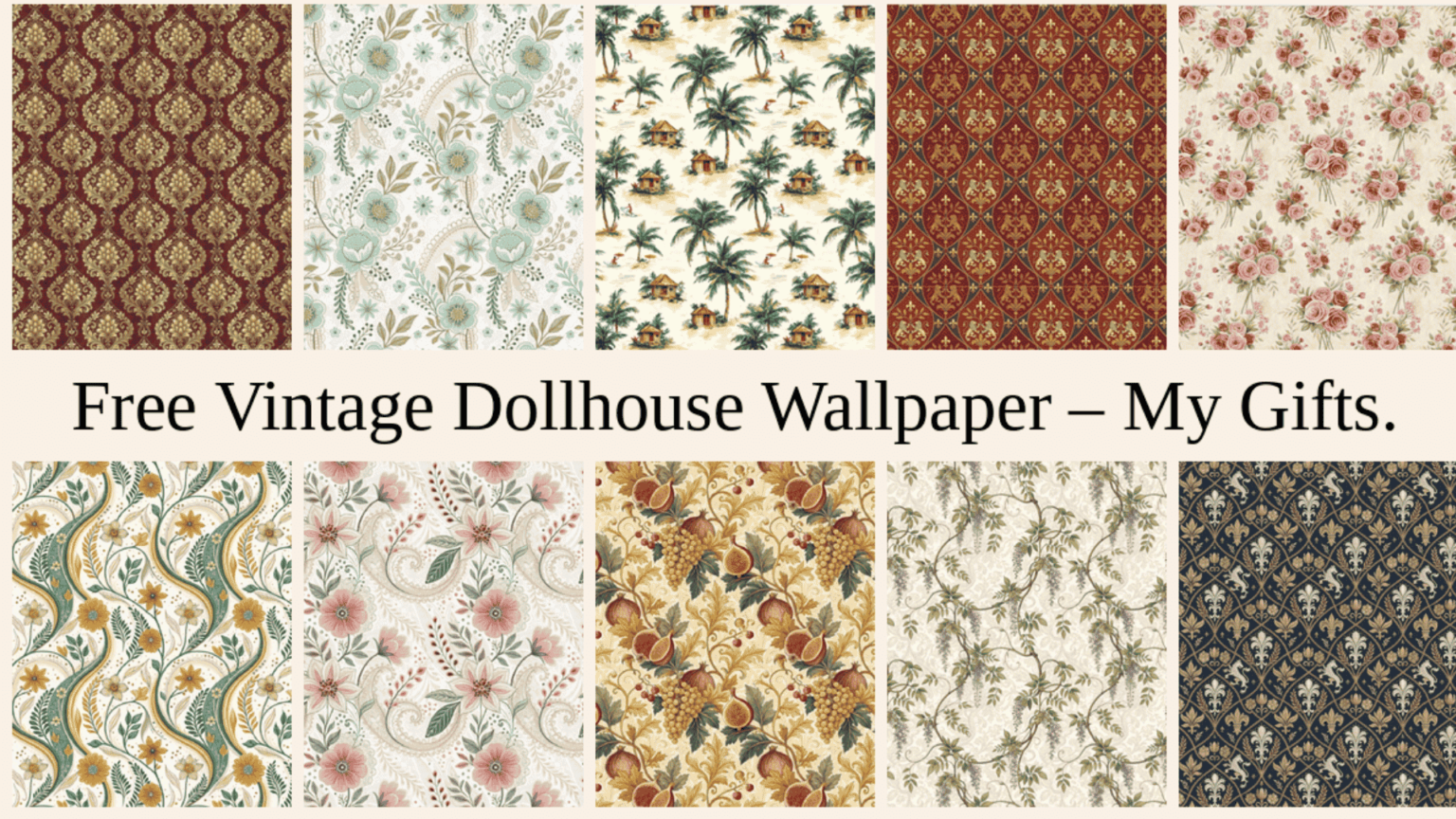 My Favorite Printable Dollhouse Tile Floors – Yours to Download for Free